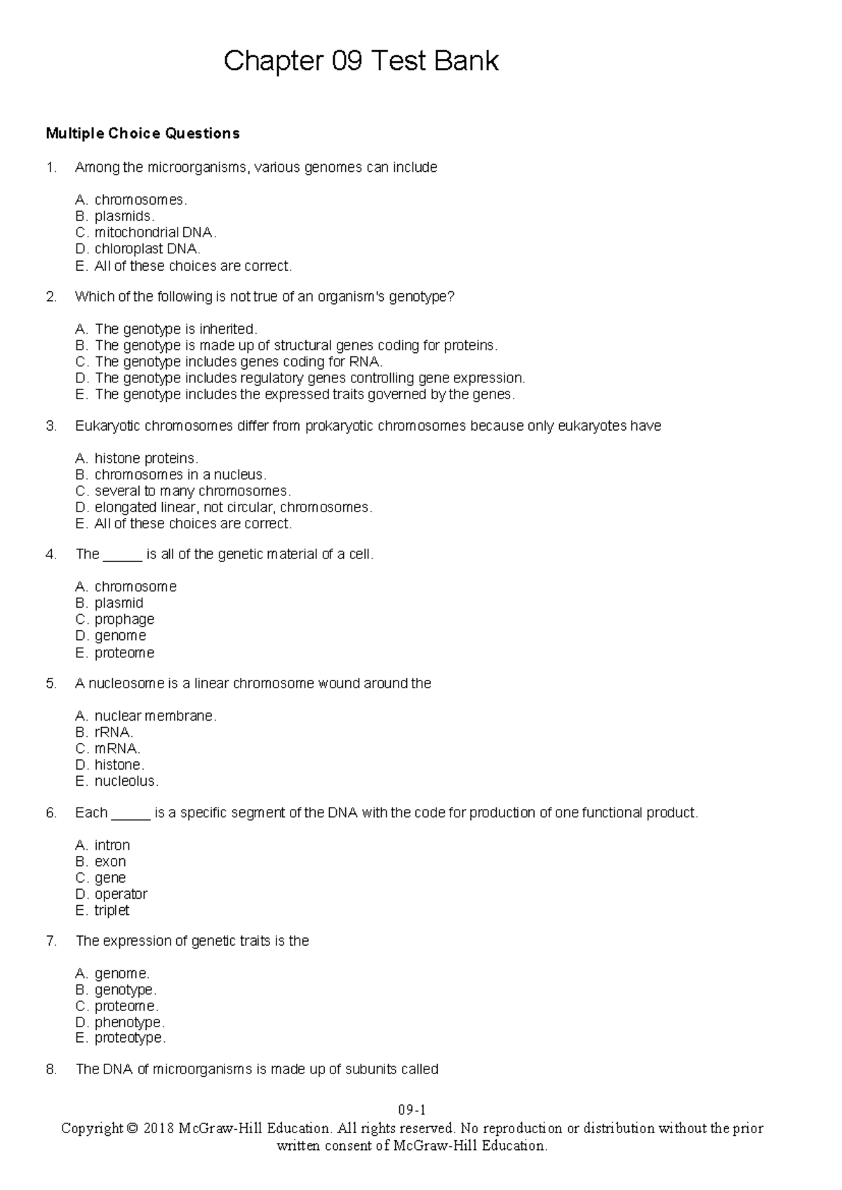 Chapter 09 Test Bank - Testbank - Chapter 09 Test Bank Multiple Choice ...