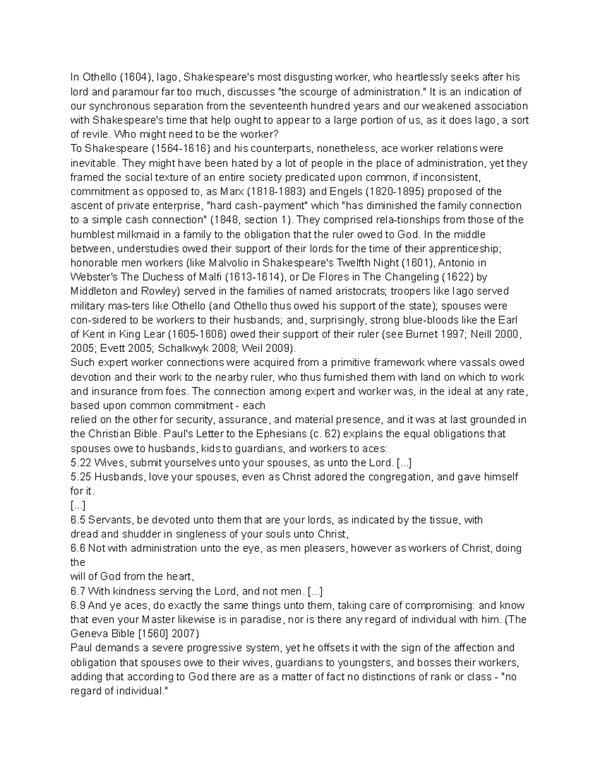 English Renaissance Chpt 7 notes - In Othello (1604), Iago, Shakespeare ...