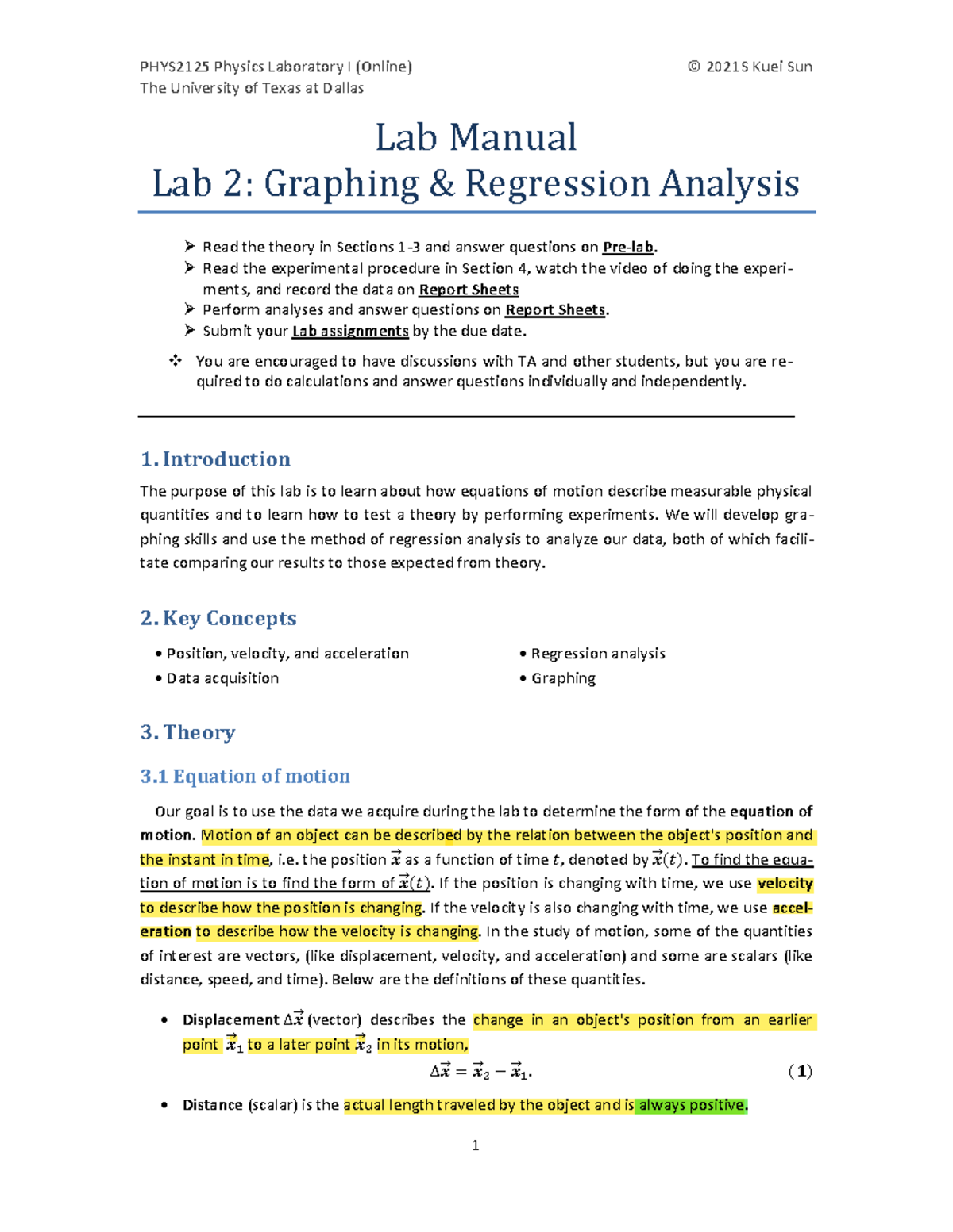 Lab02 Manual - asd - The University of Texas at Dallas Lab Manual Lab 2 ...