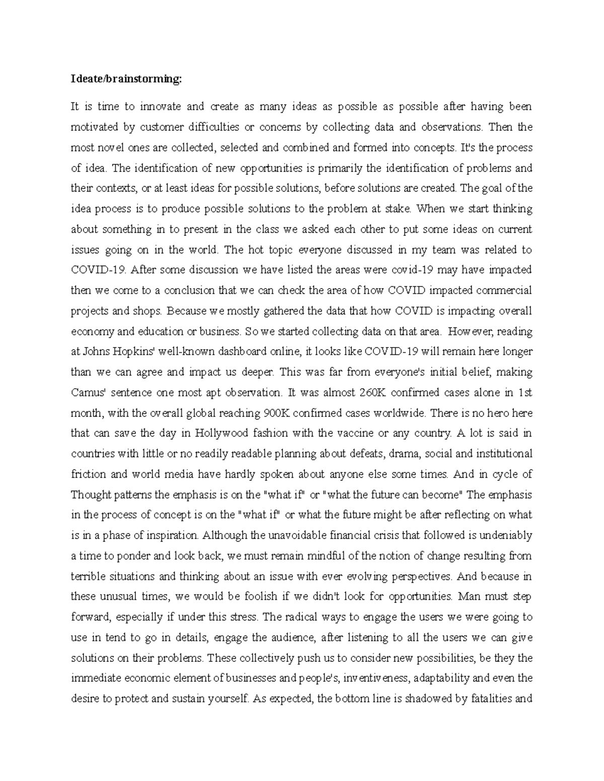 Point 4, 5 Lecture notes world bank - Ideate/brainstorming: It is time ...