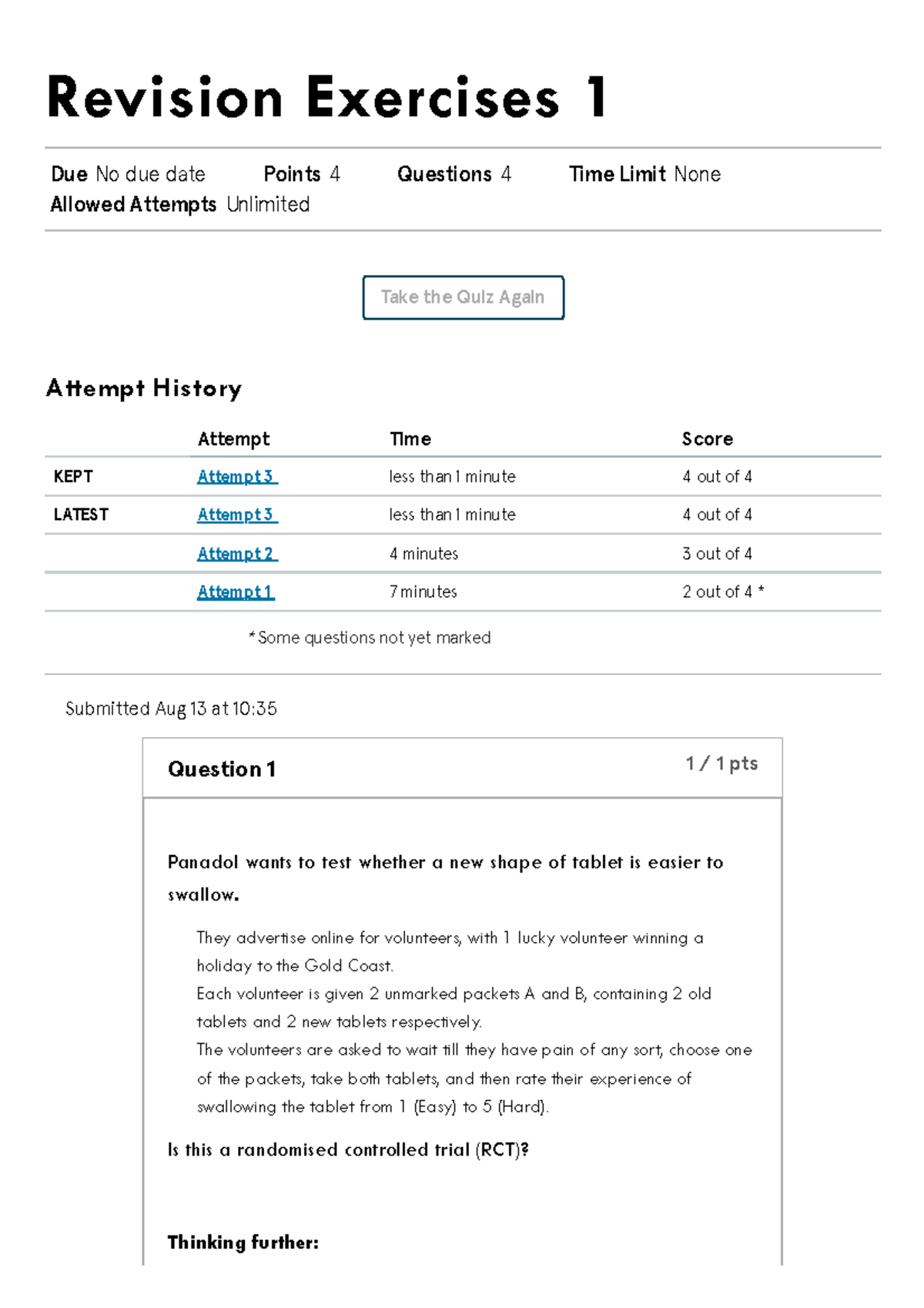 Combined document of all revision quizzes - Some questions not yet ...