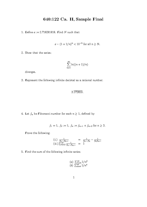 Calculus 2 Comparison test, Alternating series test for convergence ...