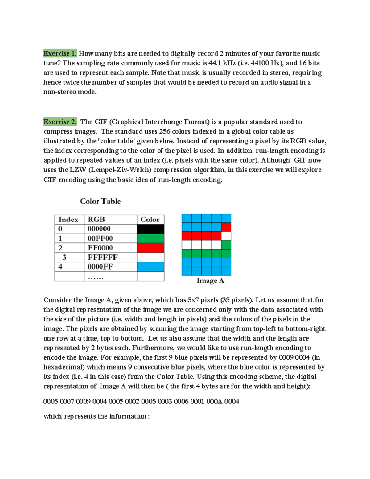 ITM207 assignment #3 - Exercise 1. How many bits are needed to ...