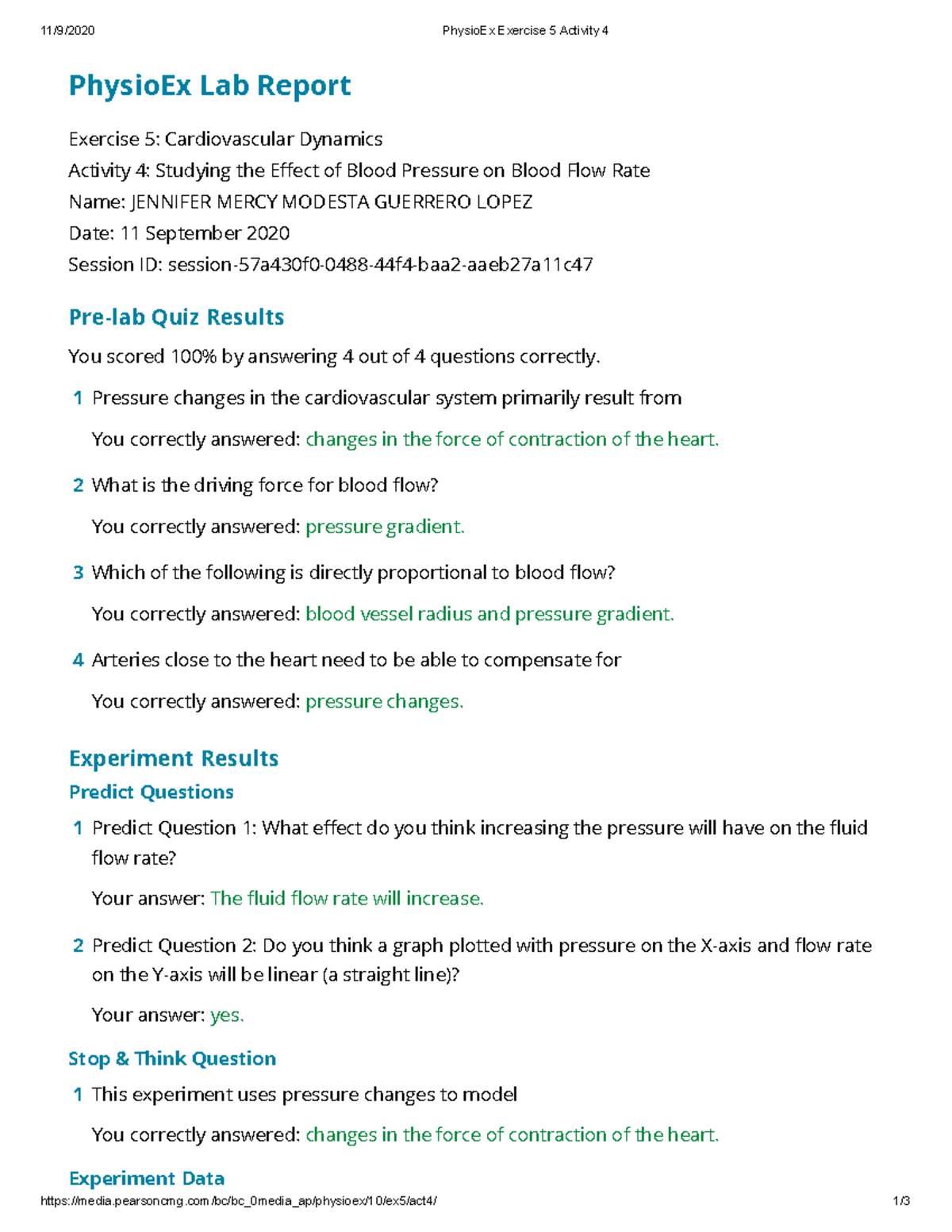 Physio Ex Exercise 5 Activity 4 Experiment Results Predict Questions