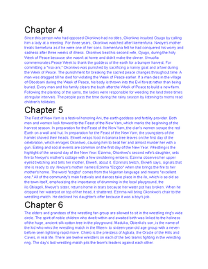 Things fall apart Questions Answers Summary Chapter 7-9 - Chapter 7 ...