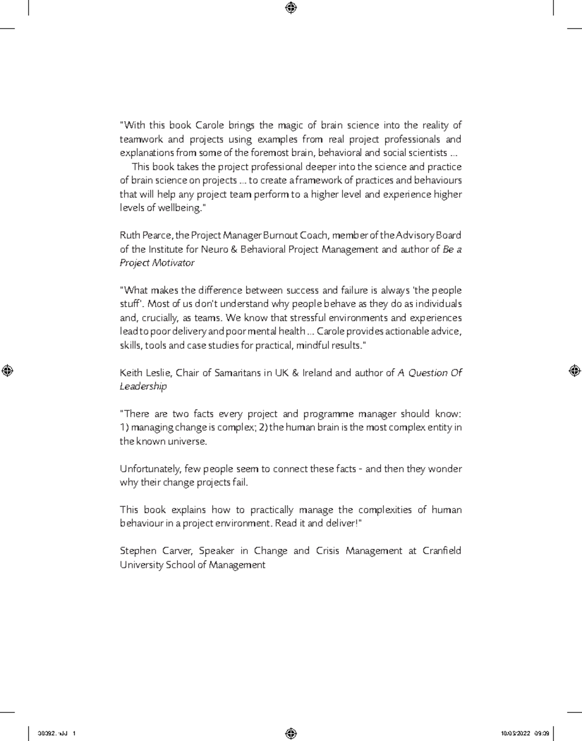 Neuroscience-sample-chapter - “With this book Carole brings the magic ...