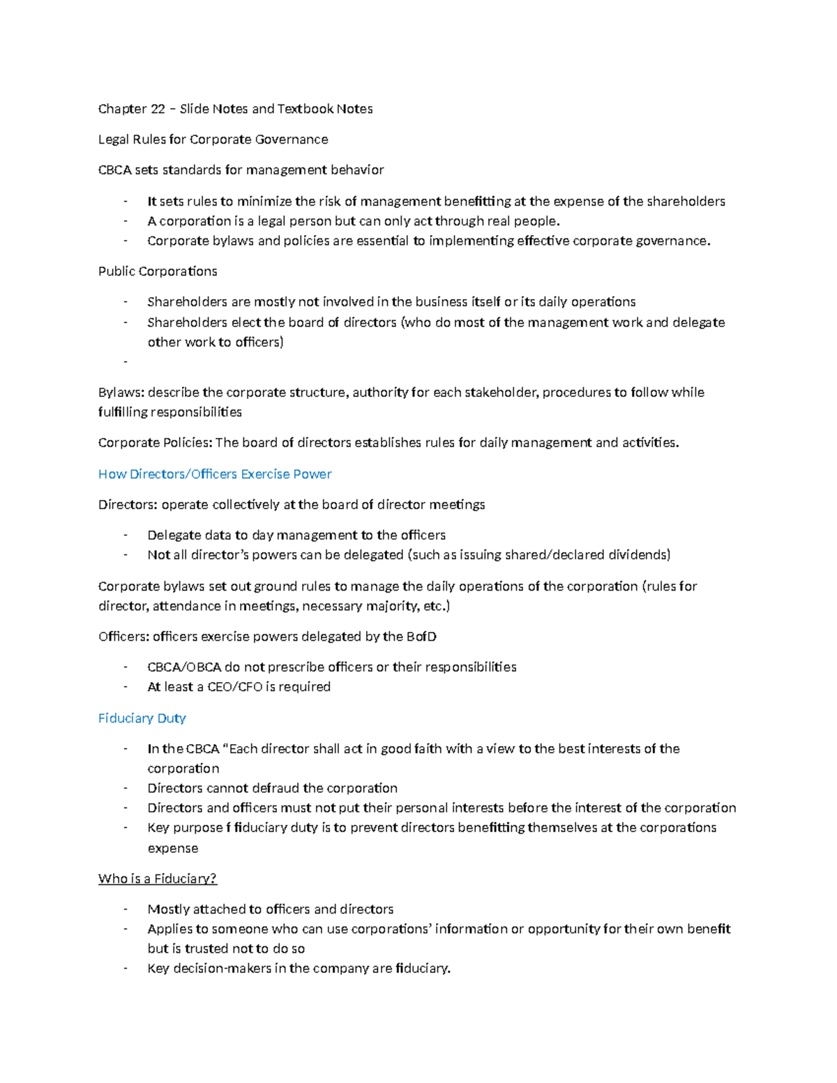 Law603 Class 2 - notes - Chapter 22 – Slide Notes and Textbook Notes ...