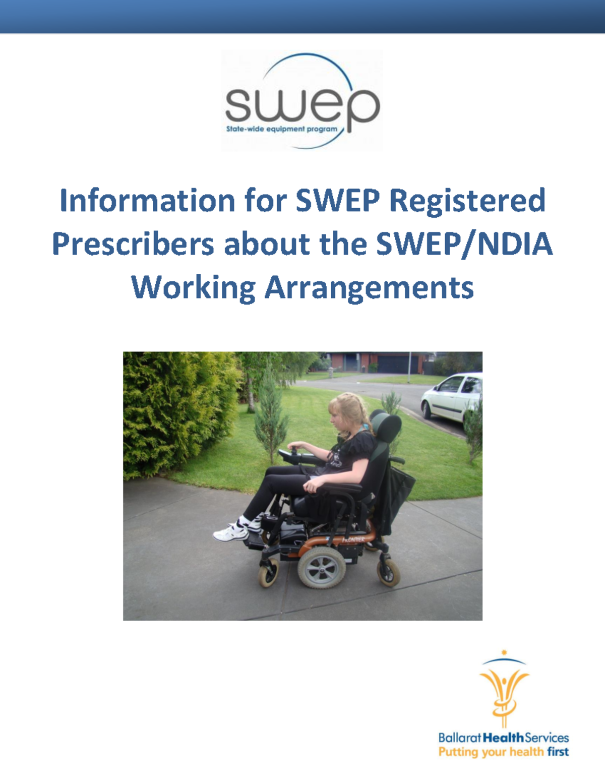 Information for SWEP Registered Prescribers about the SWEP NDIA Working ...