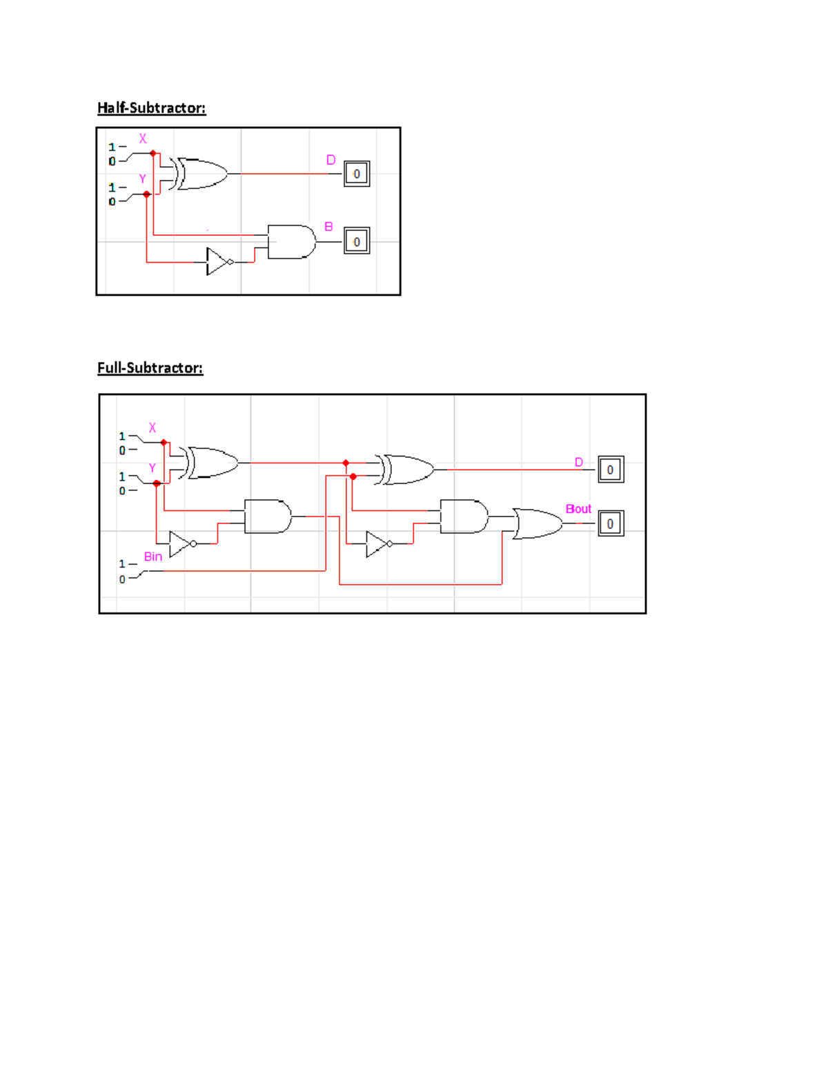 Lab 5-6 Tasks - X 1 0 D Y 0 1 0 B 0 X X 1 0 1 0 Bout 0 Bin 0 X 1 0 D Y ...