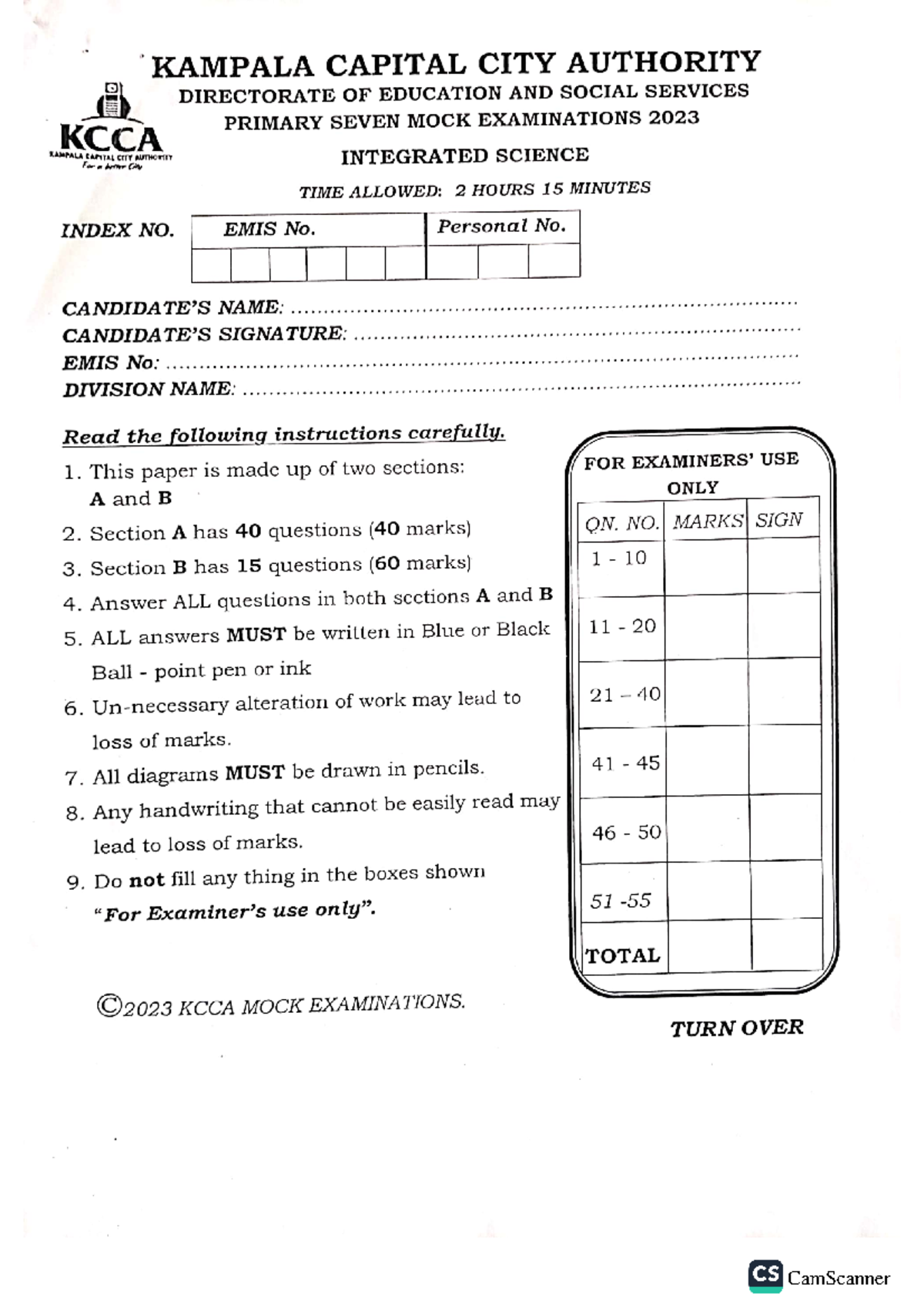 SCI KCCA MOCK 2023 - Human Resource Management - Studocu