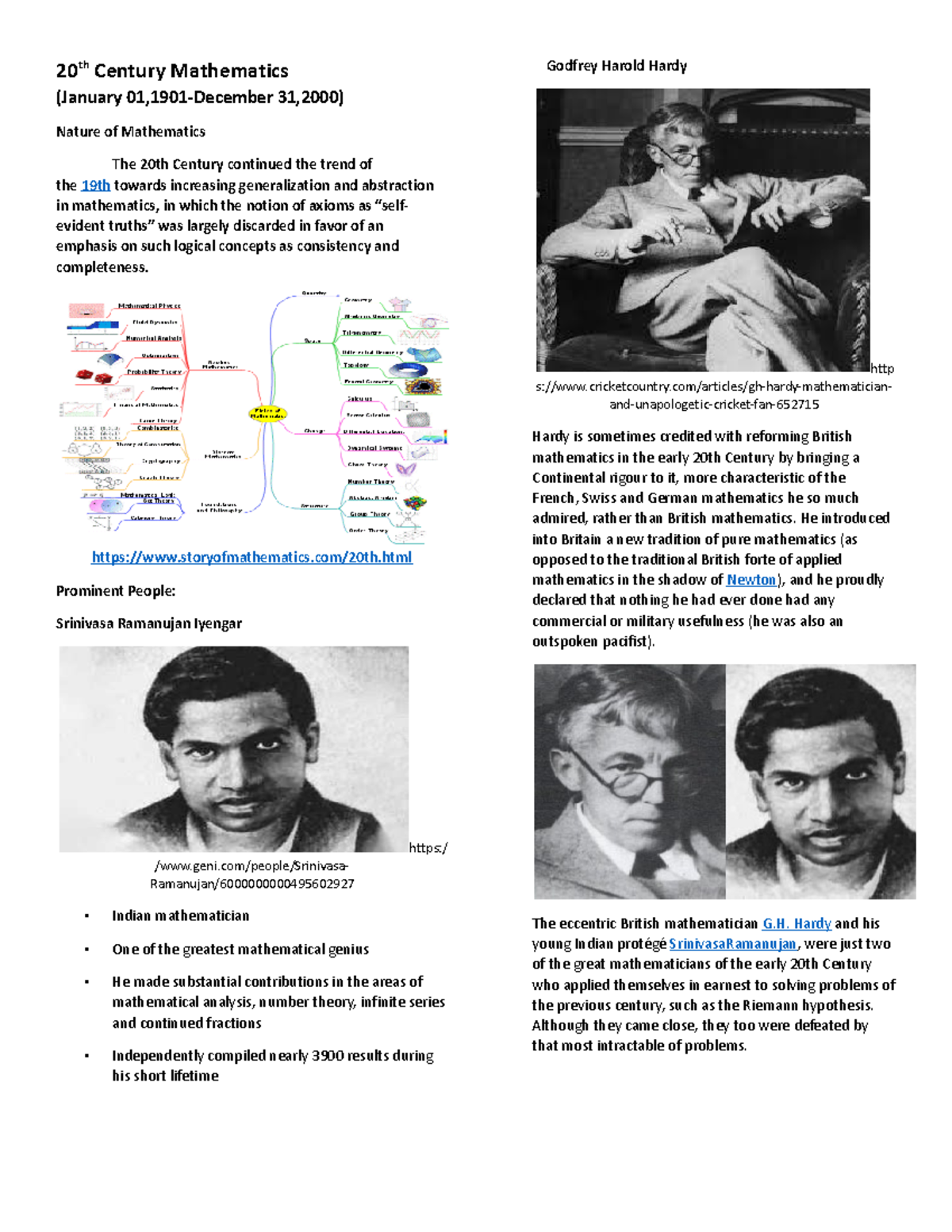 20th-century - 20th-century - 20 th Century Mathematics (January 01 ...