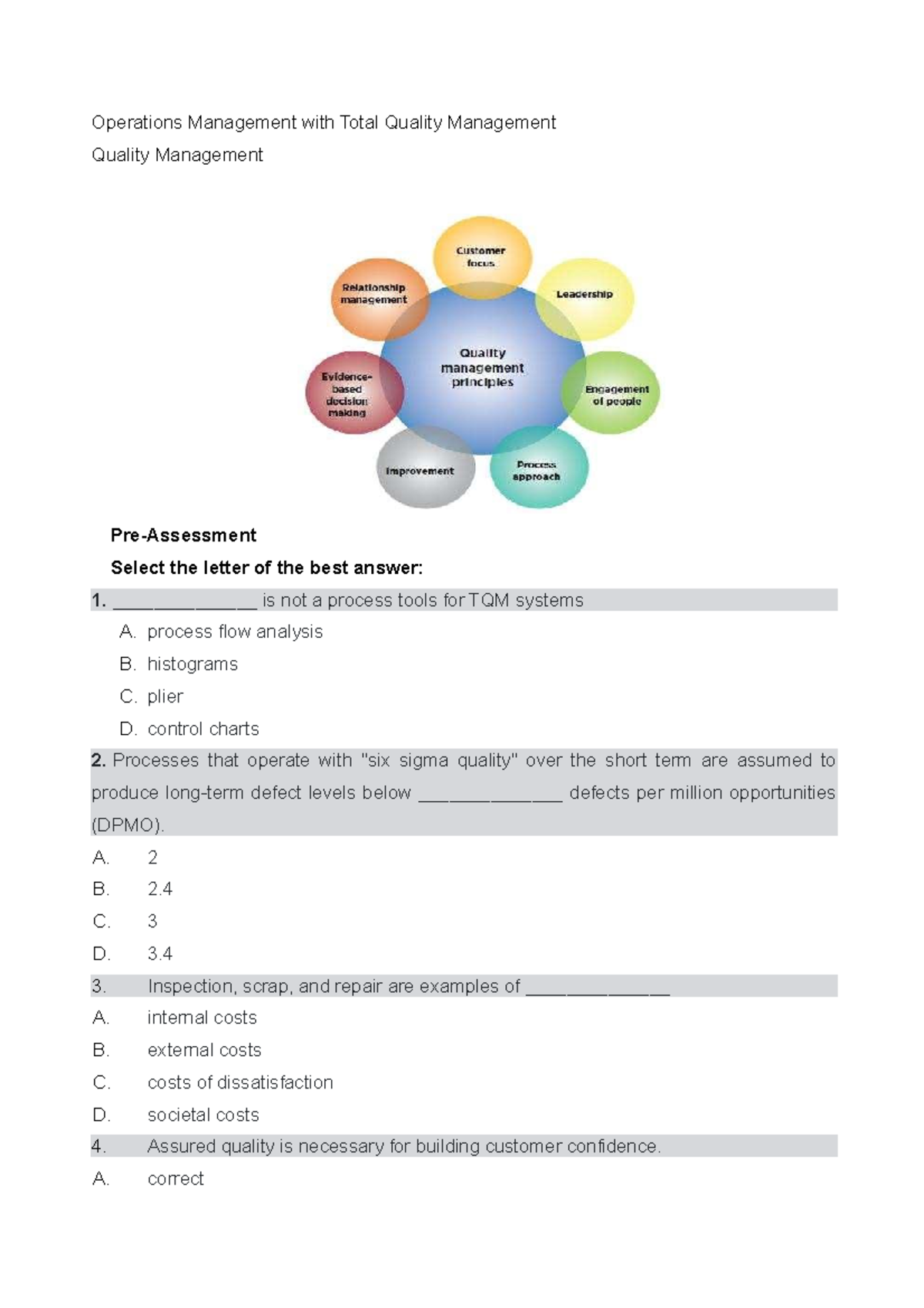 OP Module 8 - Operations Management - Operations Management with Total ...