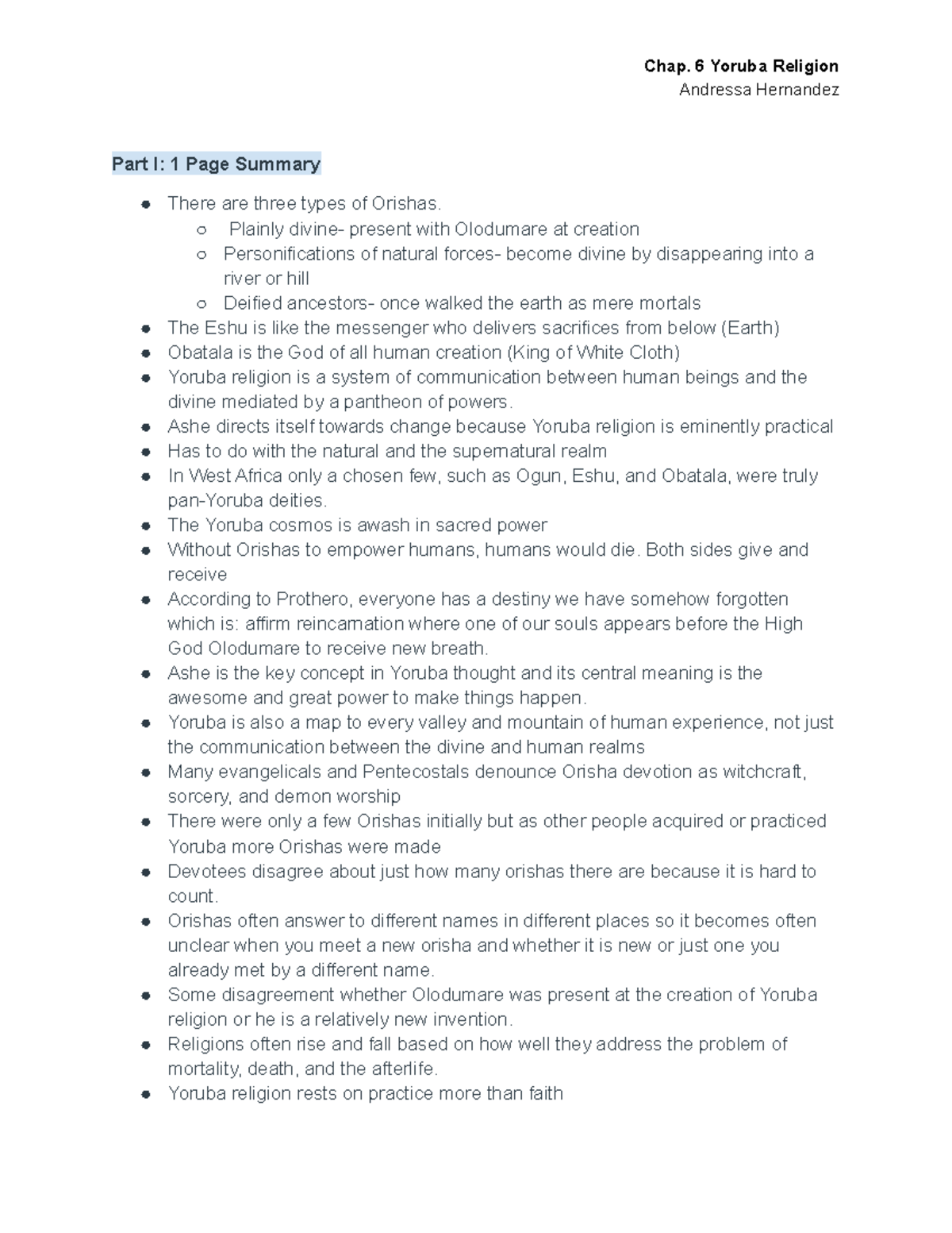 Chapter 6. Reading Journal - Introduction to World Religion - Chap. 6 ...