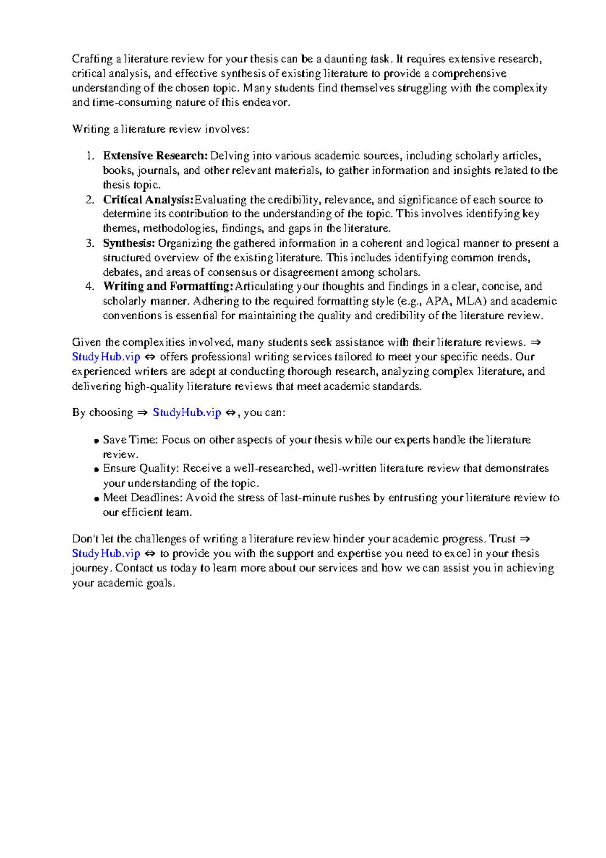 Example Of Thesis Literature Review - Crafting a literature review for ...