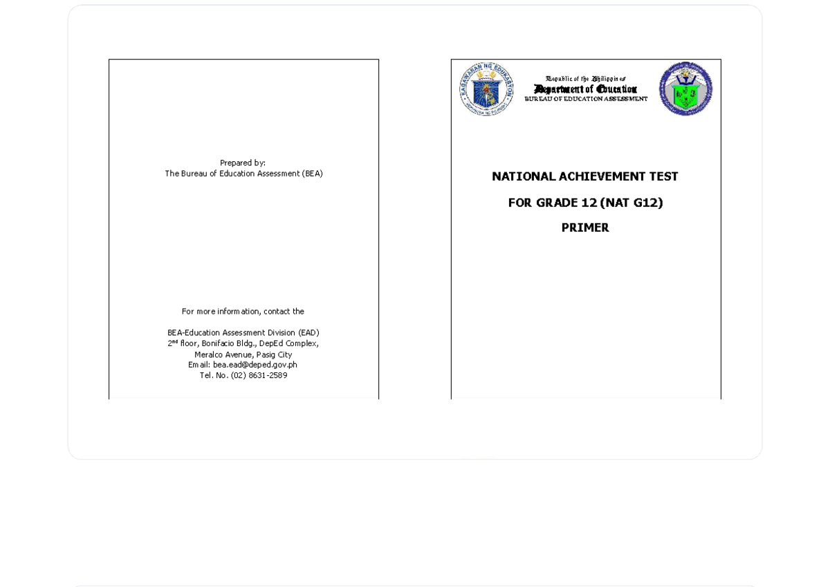 Review-Session-Reviewer - NATIONAL ACHIEVEMENT TEST FOR GRADE 12 (NAT ...