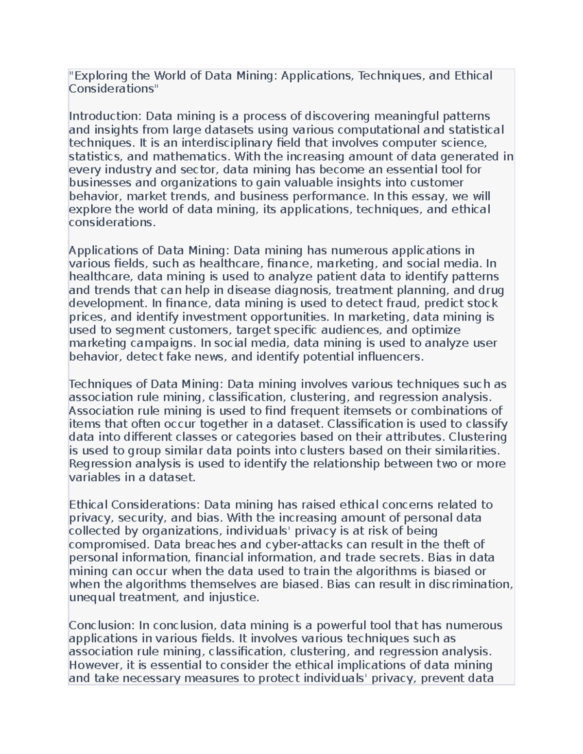 Exploring the World of Data Mining - It is an interdisciplinary field that involves computer ...