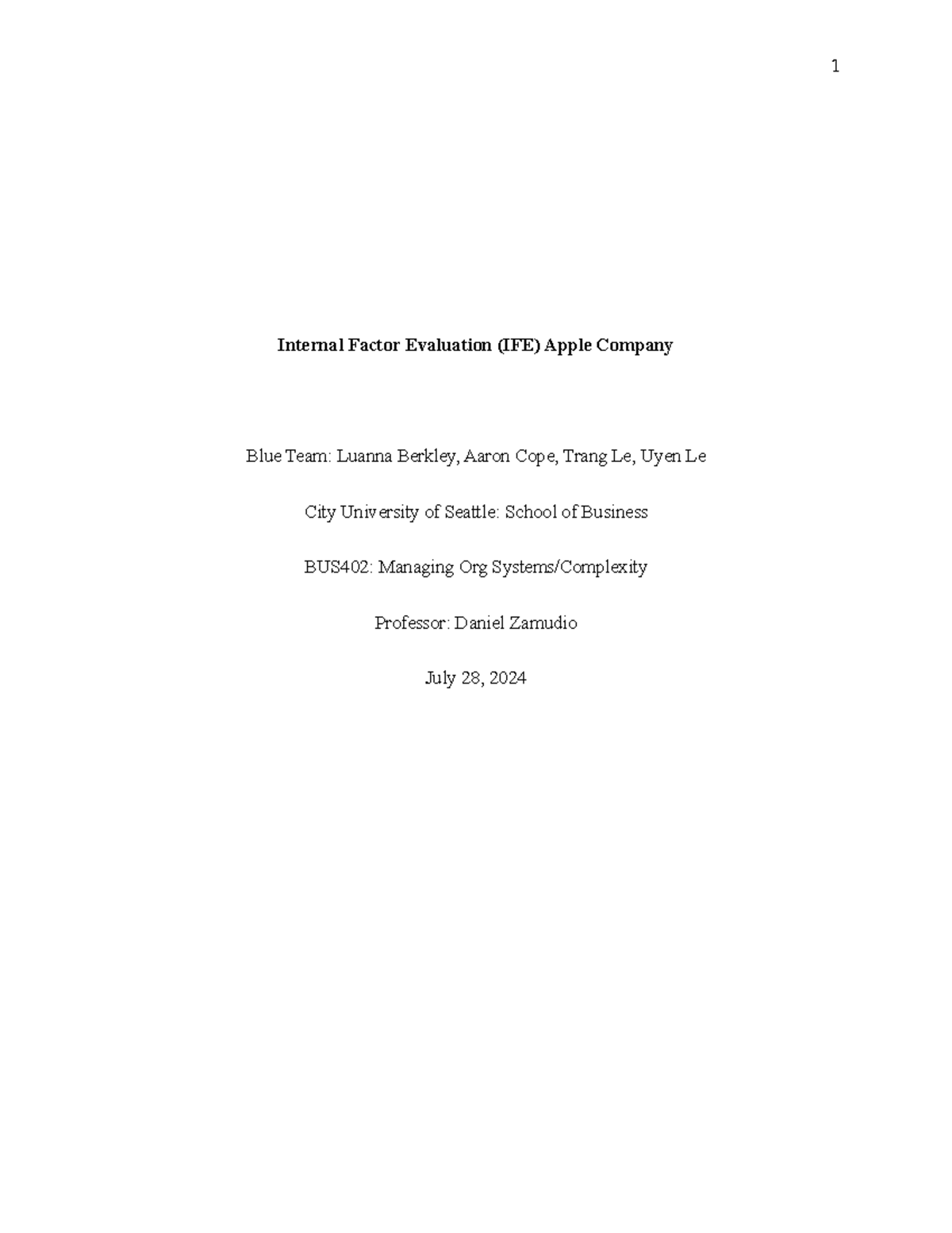 Internal Factor Evaluation (b1) - is among the most significant and ...