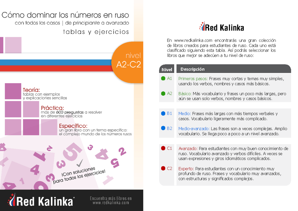 Numeros rusos - Nivel A2-C2 - Nivel Descripción A A B B C C En ...