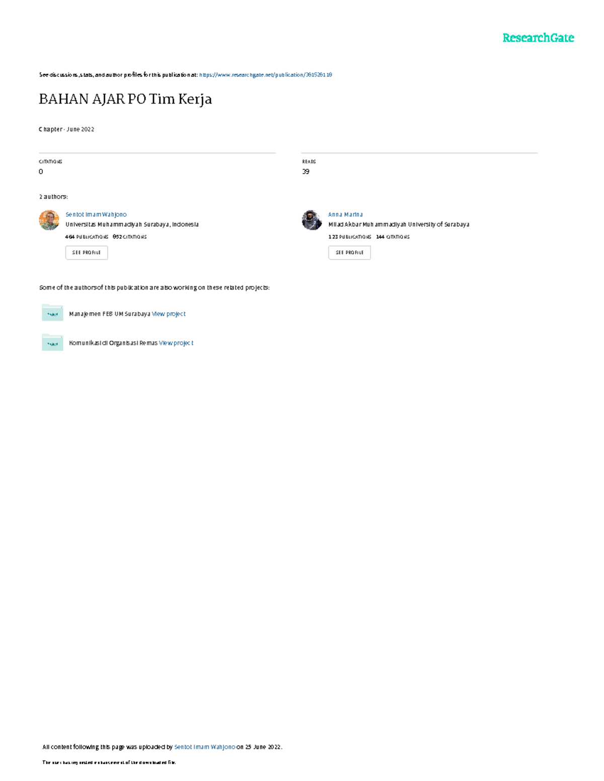 Bapotim Kerja - hjshakhbkhkgdgjhdghgygdhw - See discussions, stats, and ...