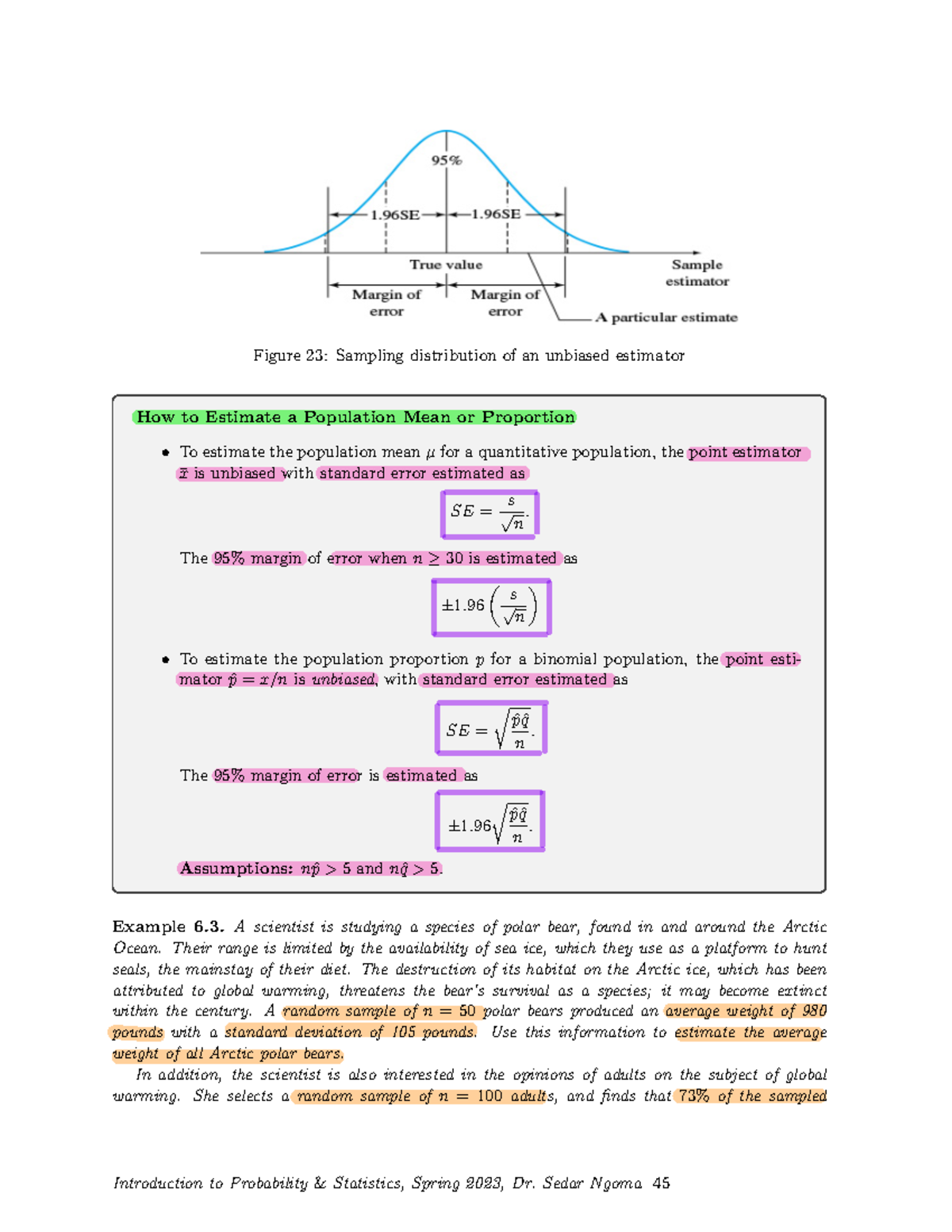 Lecture Note 2 - Inferential Stats - Figure 23: Sampling distribution ... Lecture Note 2 - Inferential Stats - Figure 23: Sampling distribution ...