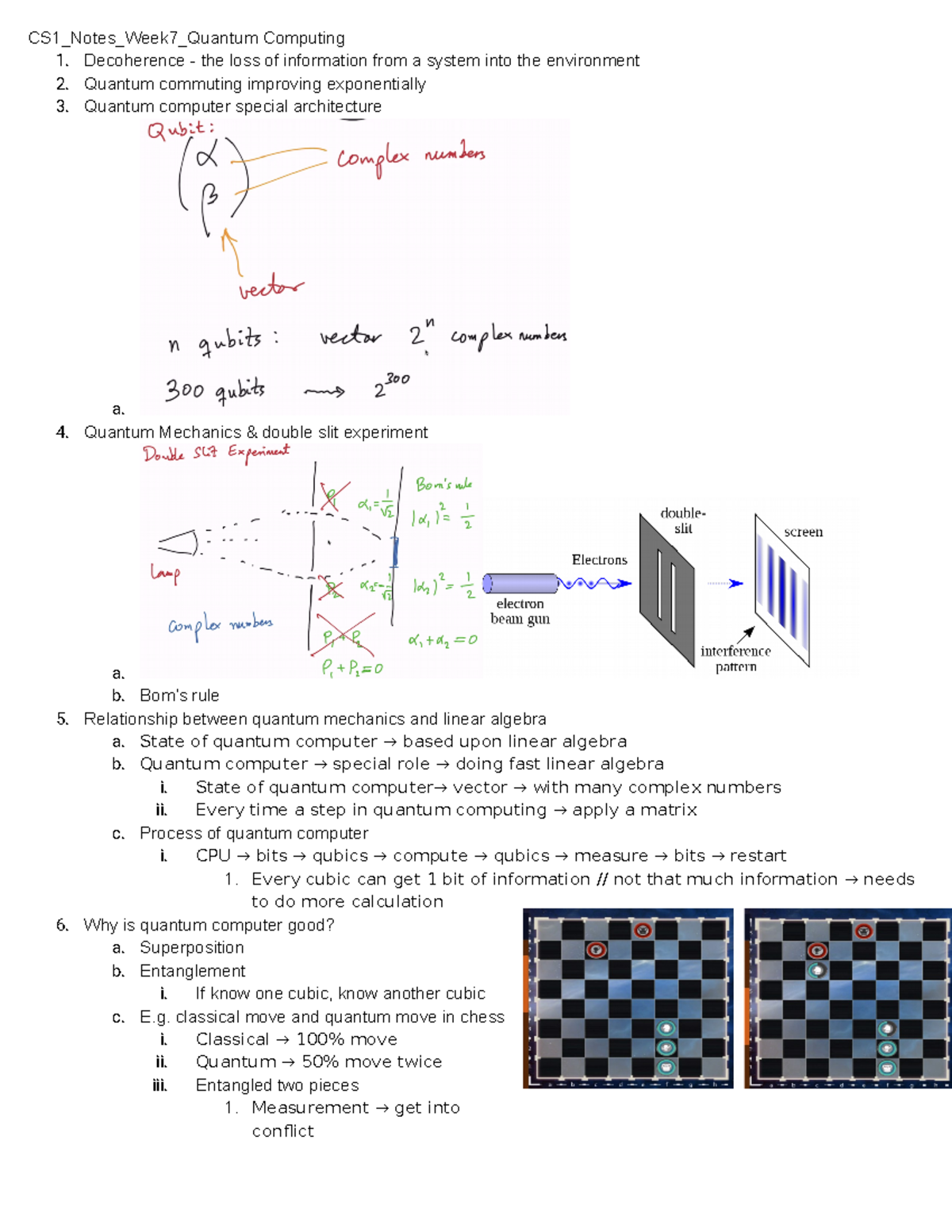 CS1 Notes Week7 Quantum Computing - CS1_Notes_Week7_Quantum Computing 1 ...