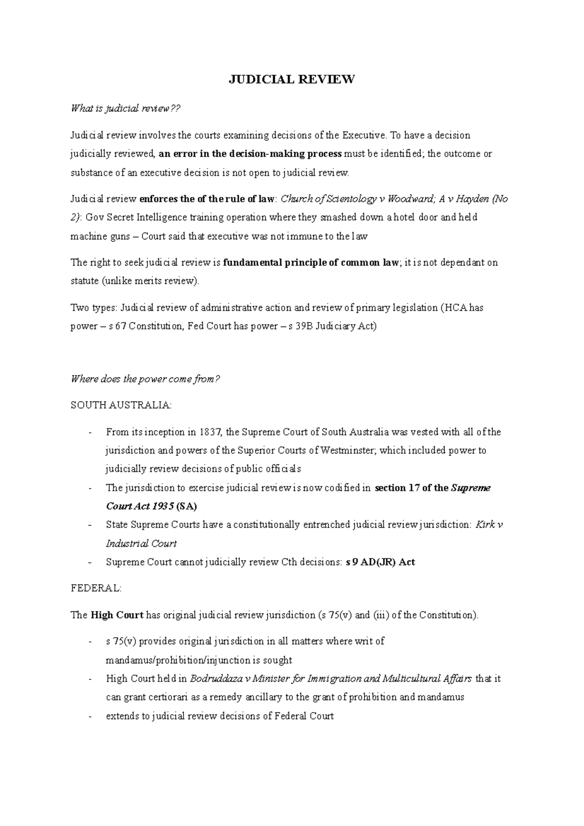 Judicial Review - JUDICIAL REVIEW What is judicial review?? Judicial ...