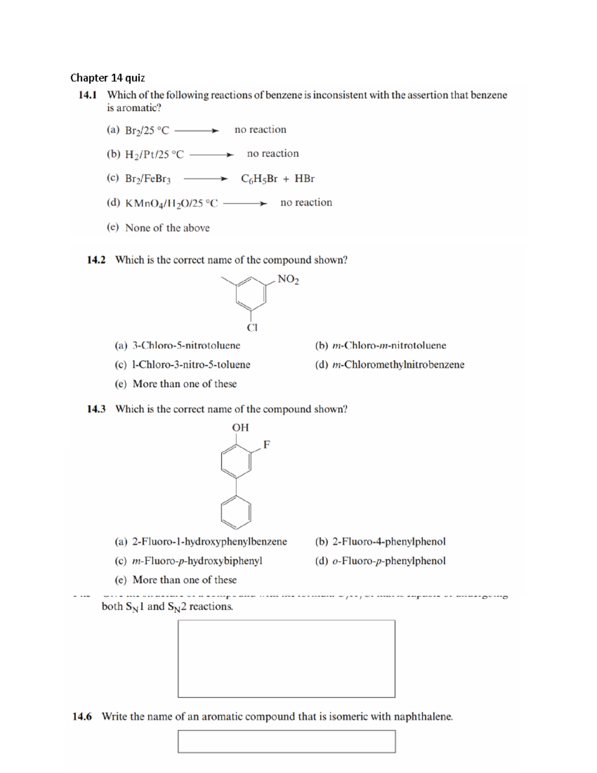 Chapter 14 quiz - quiz - CHM 2211 - Chapter 14 quiz - Studocu