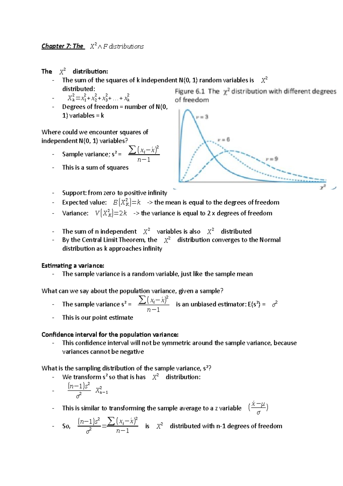 Topic 6 Chi-sqaured and F distributions - Chapter 7: The X 2 ∧ F ...
