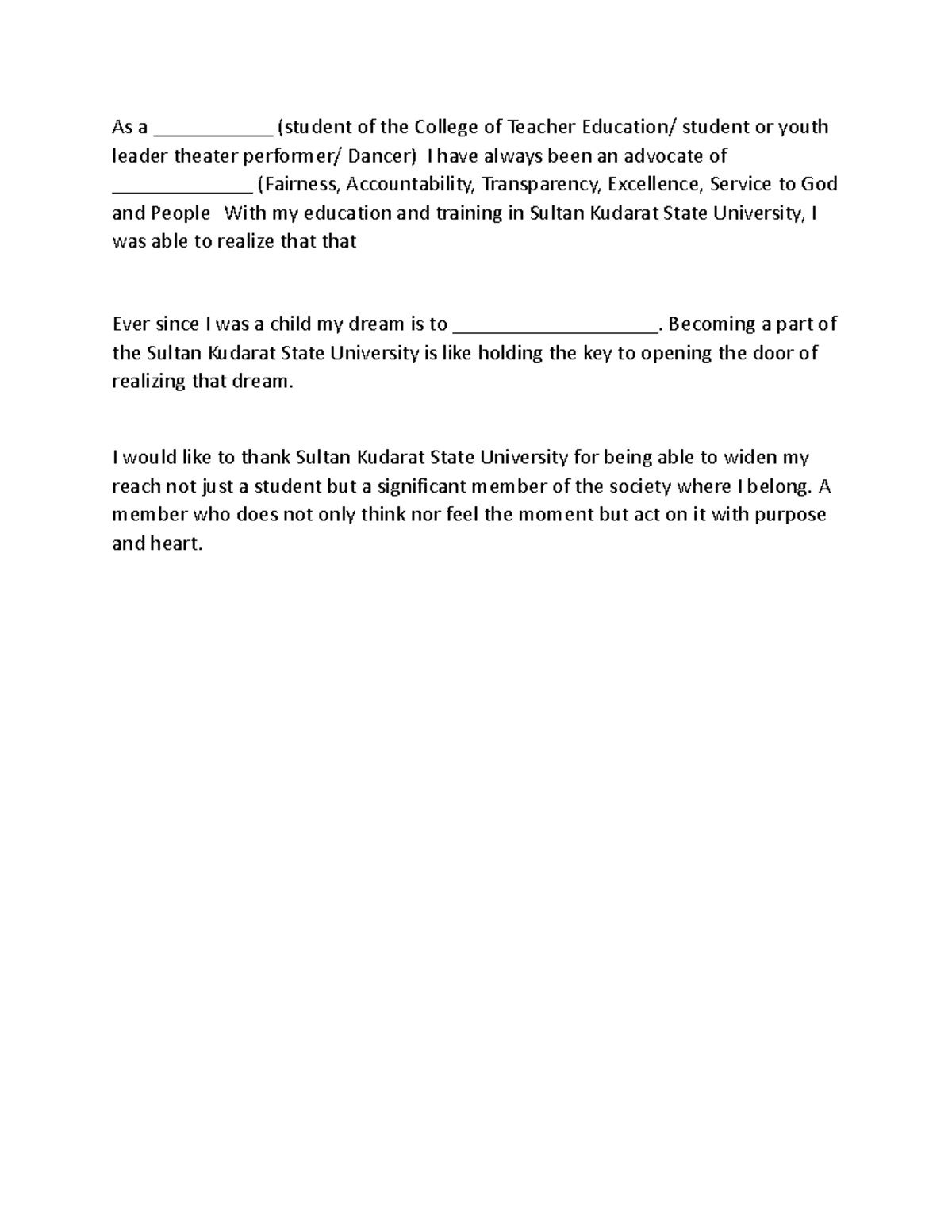 Topics - Lecture notes - As a ___________ (student of the College of ...