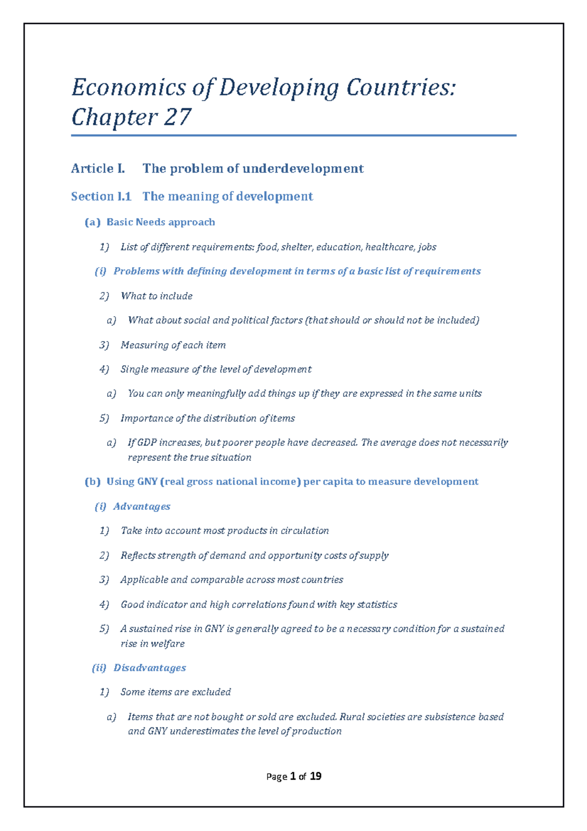 Chapter 27 Economics of Developing Countries - Economics of Developing ...