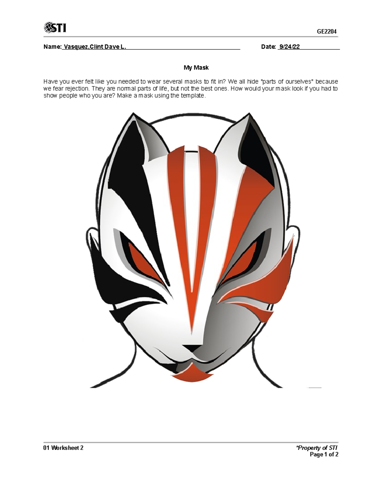 01 Worksheet 2(7) - dsdwasdw - Name: Vasquez,Clint Dave L. Date: 9/24 ...