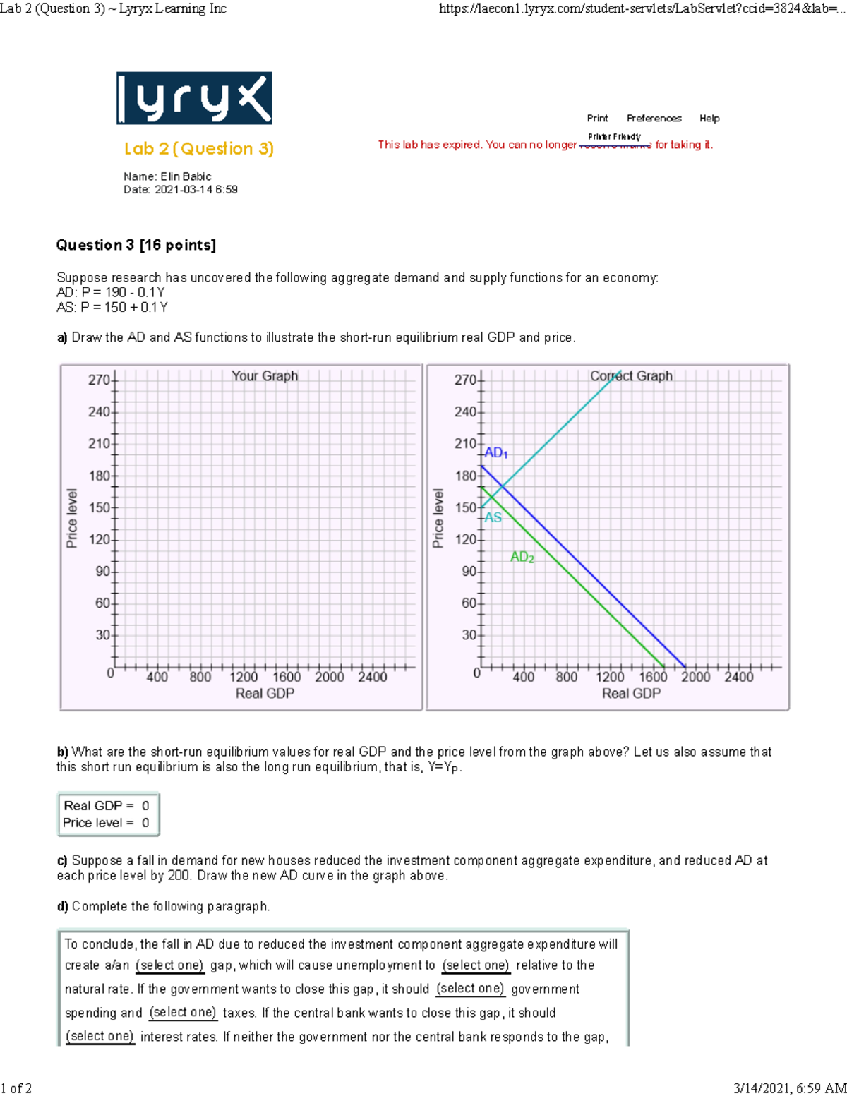 Lab 2 (Question 3 + Steps) Lyryx - Print Preferences Help Lab 2 ...