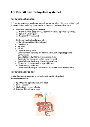 Nervesystemet og sanser forelesning - notater - SYBA1010 - OsloMet ...