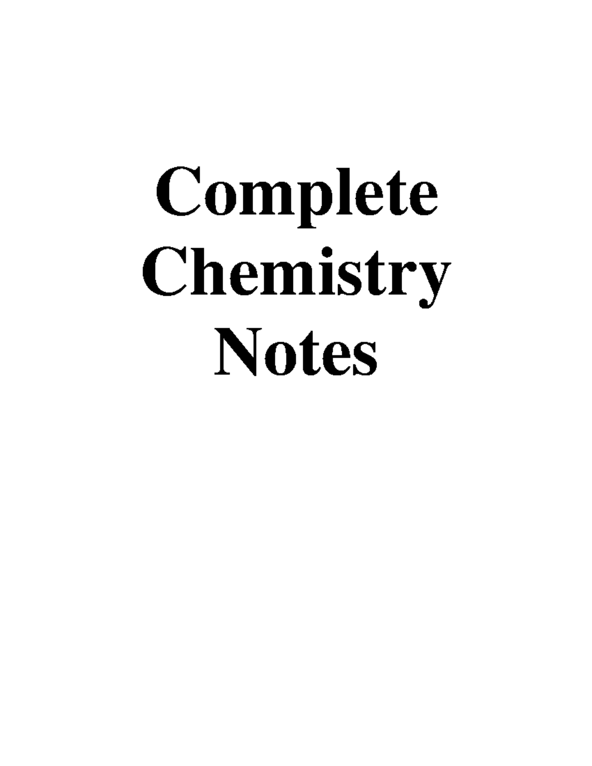 Chemistry-notes - Chemistry-notes - IGCSE Complete Chemistry Notes ...