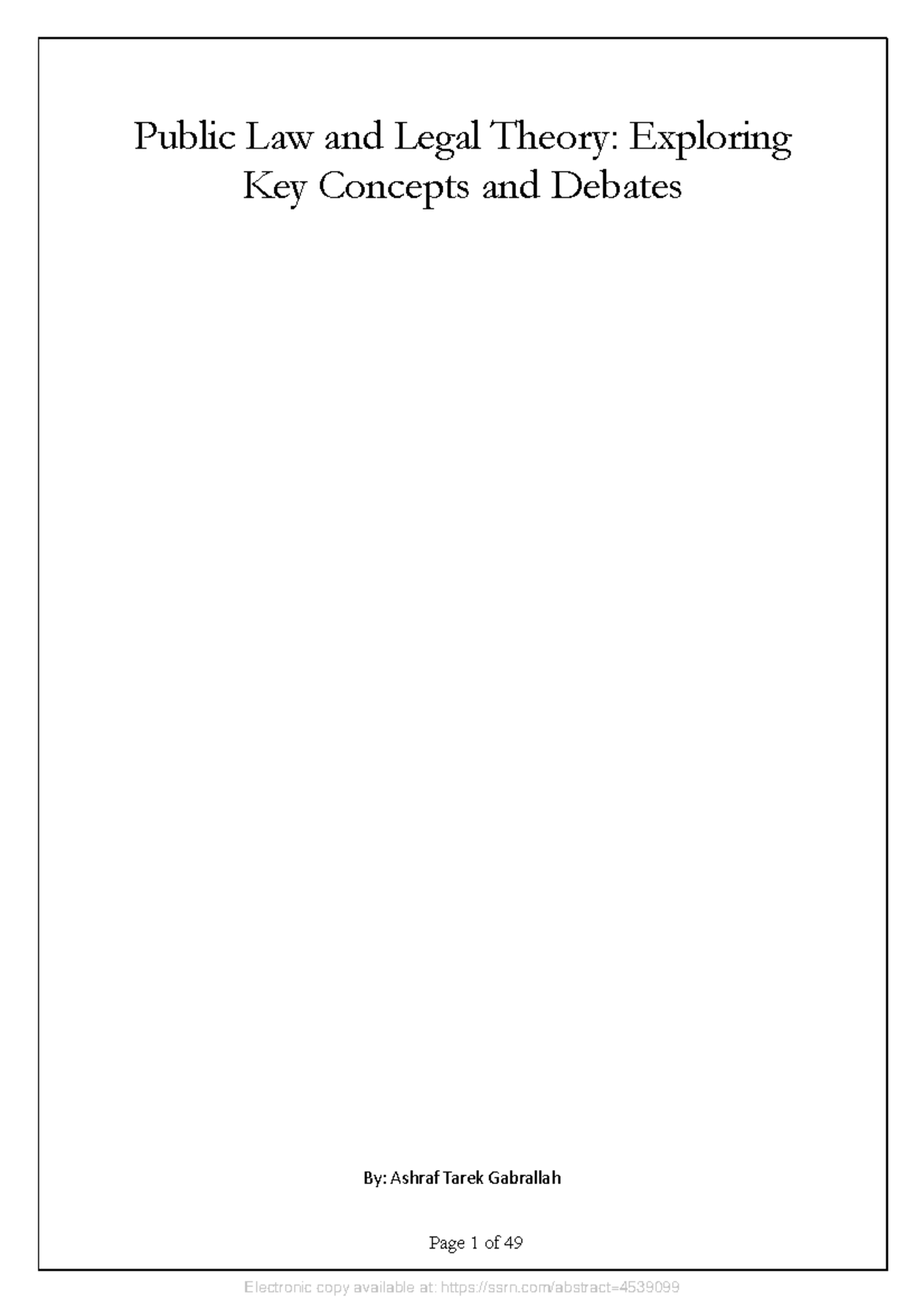 Public Law and Legal Theory - Exploring Key Concepts and Debates - Page ...