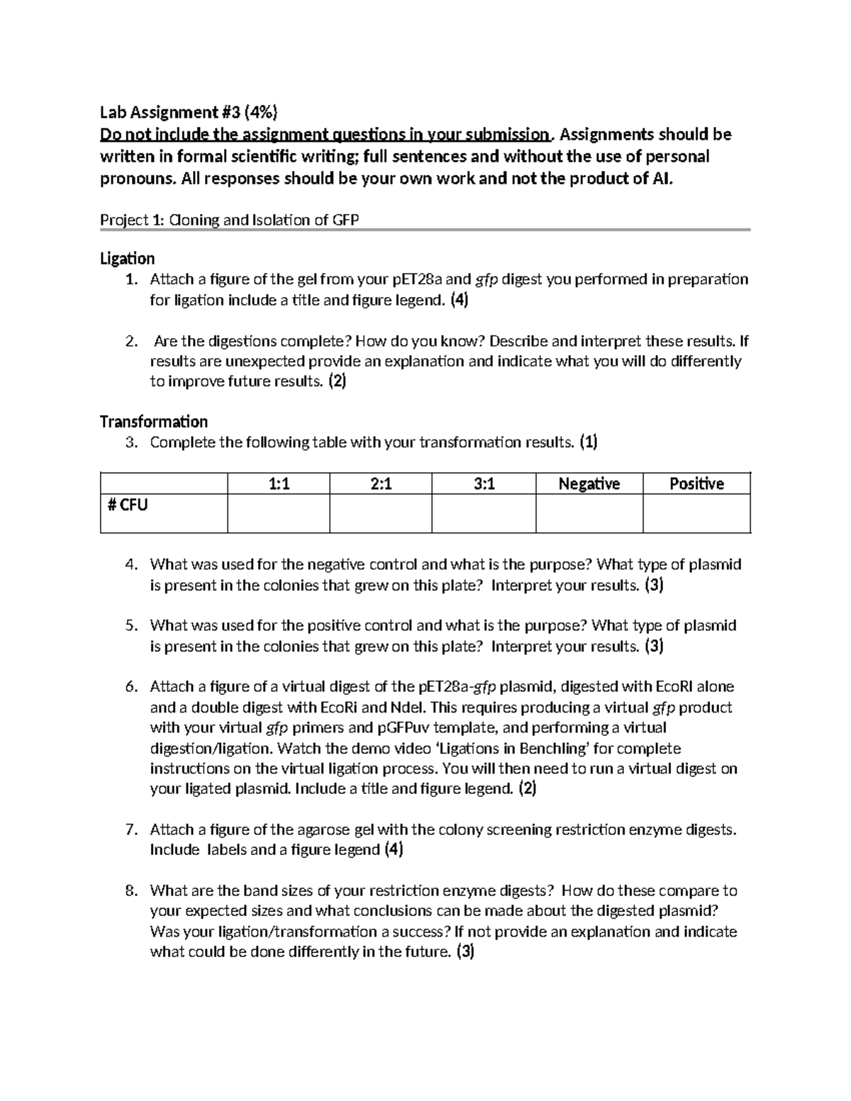 F24 Lab Assignment 3 - Lab Assignment #3 (4%) Do not include the ...