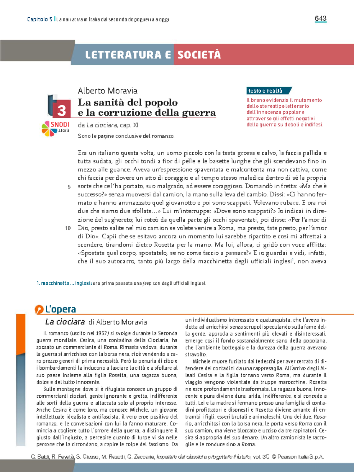 Kmzero pdf Moravia La Ciociara - Capitolo 5 | La narrativa in Italia dal secondo dopoguerra a ...