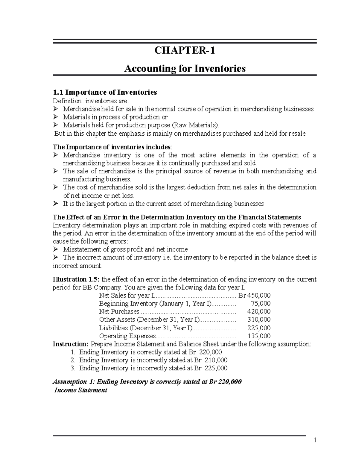 Principles of Accounting II Chapter I-V - CHAPTER- Accounting for ...