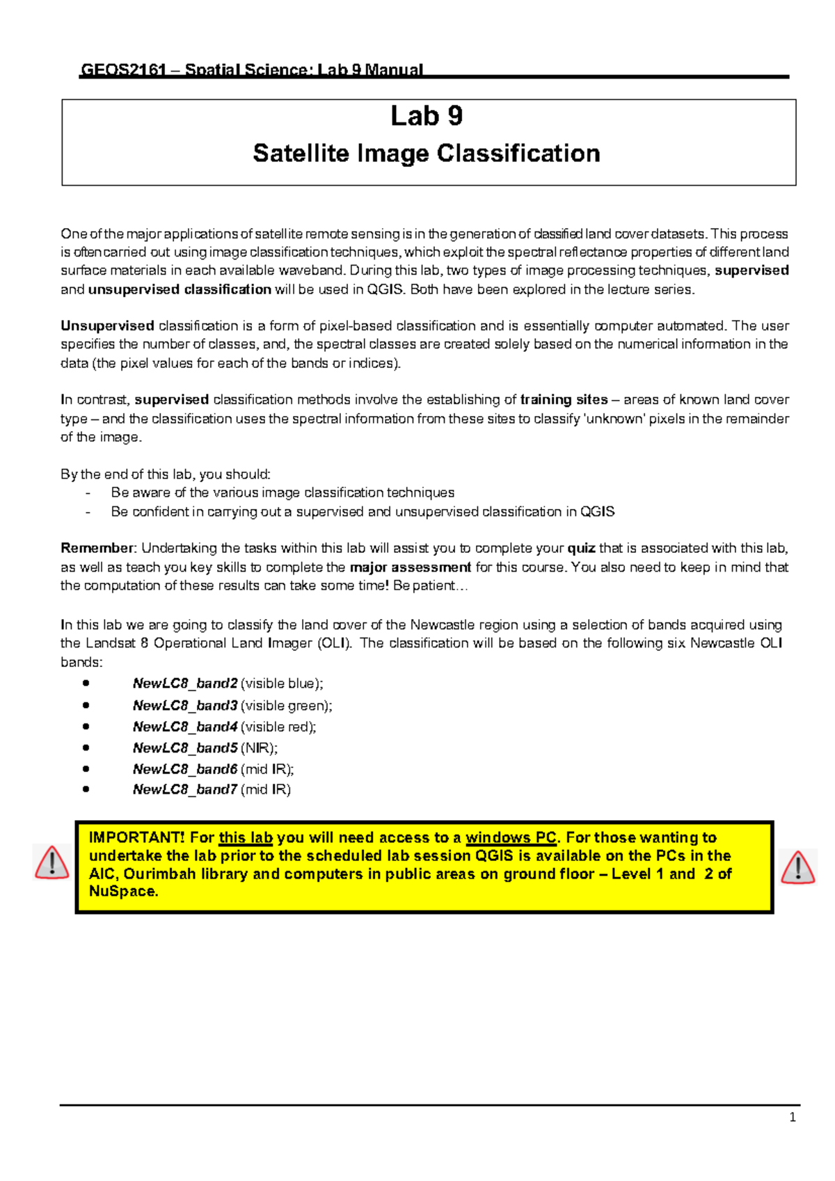GEOS2161 Lab9 2022 - Lab worksheet - One of the major applications of ...