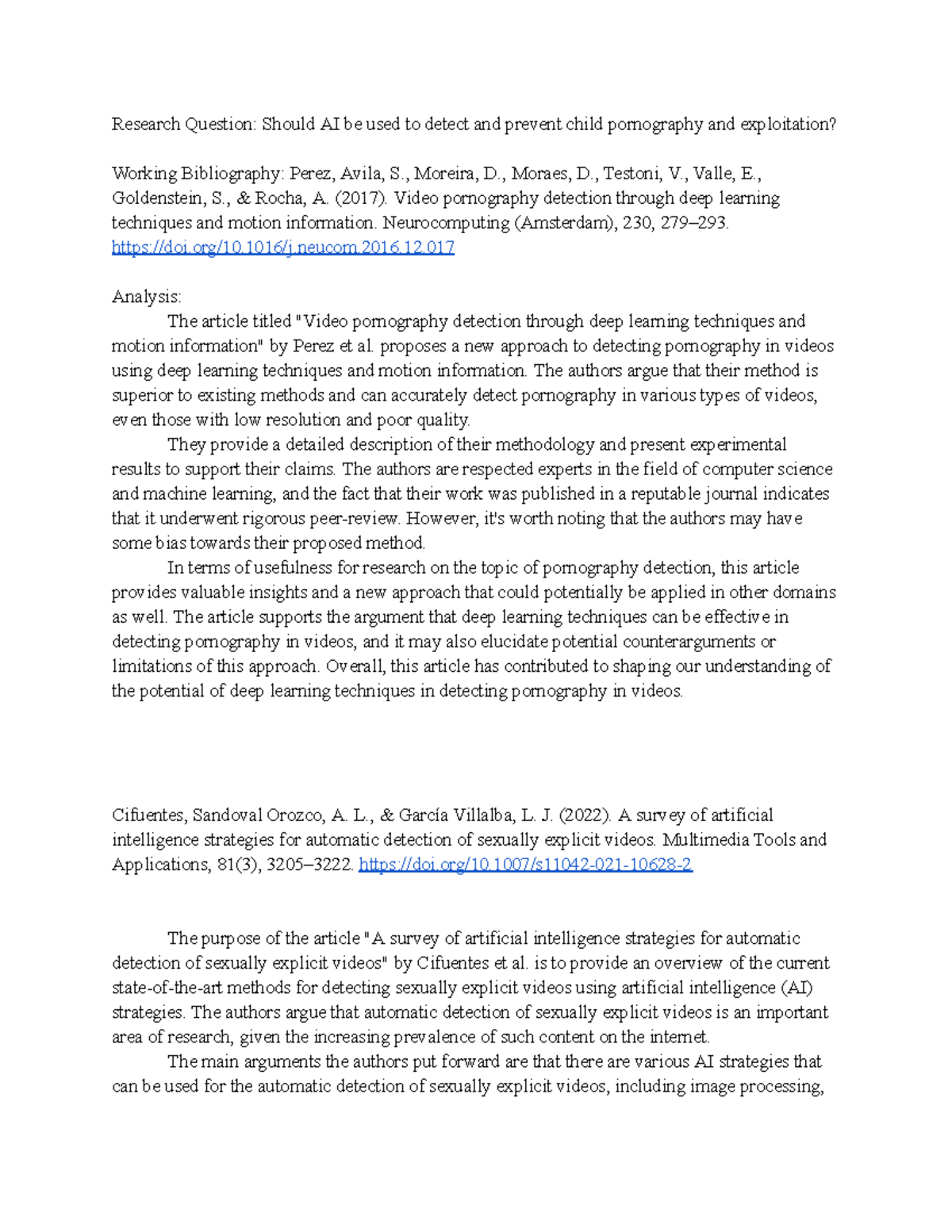 Annotated Bibliography - Research Question: Should AI be used to detect ...