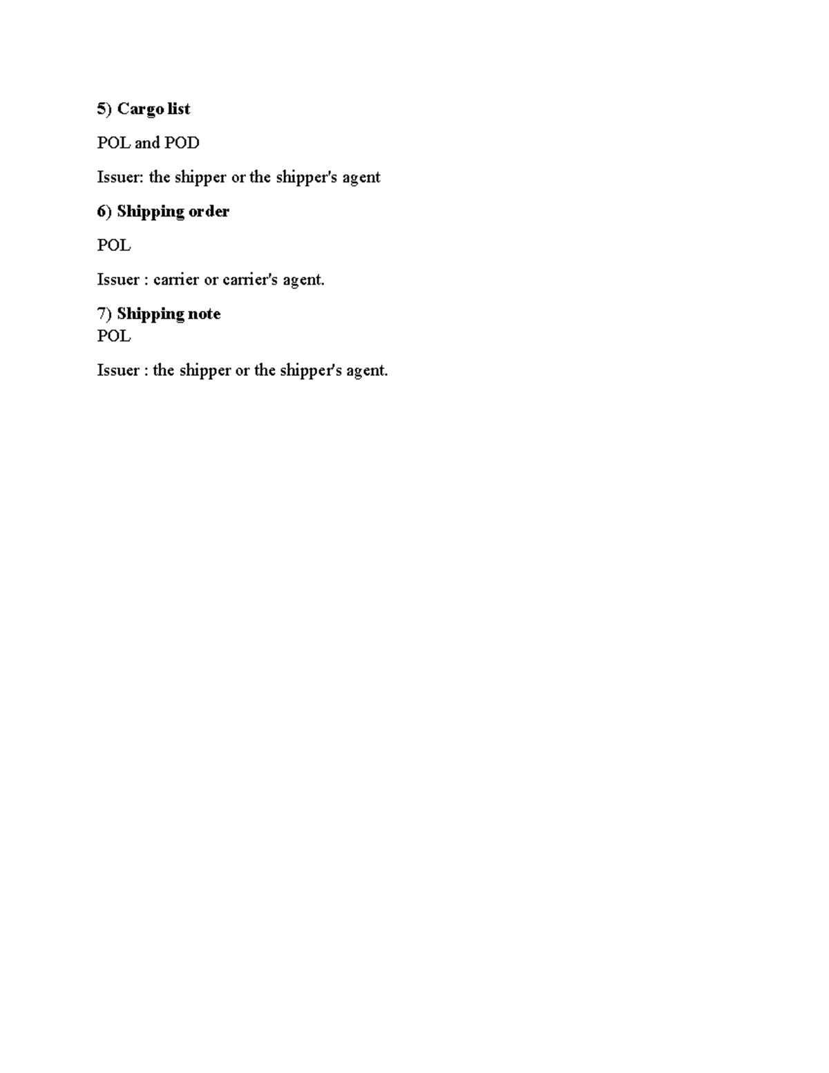 Trương Trung Sơn - sssss - anh văn tổng quát - Cargo list POL and POD ...