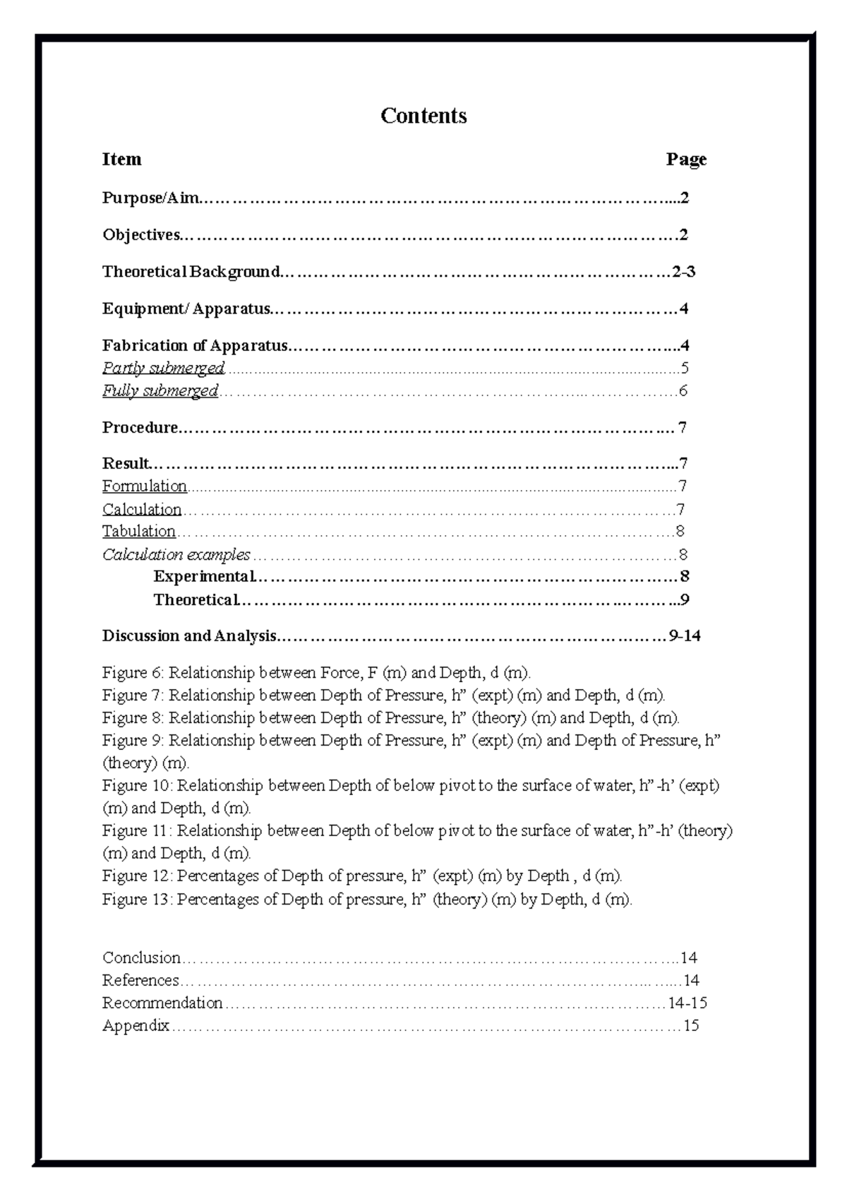 LAB 1 Report 1 - laboratory - Contents Item Page - Studocu