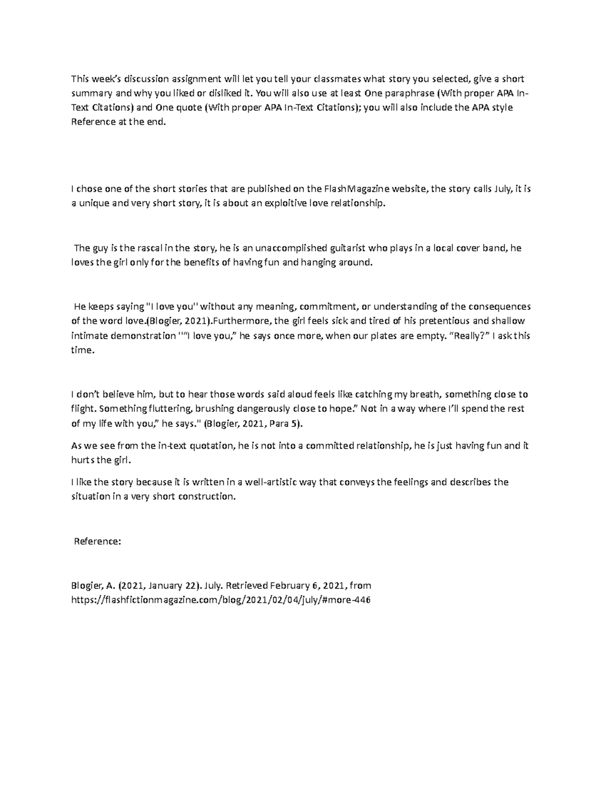 English composition unit 2 - This week’s discussion assignment will let ...