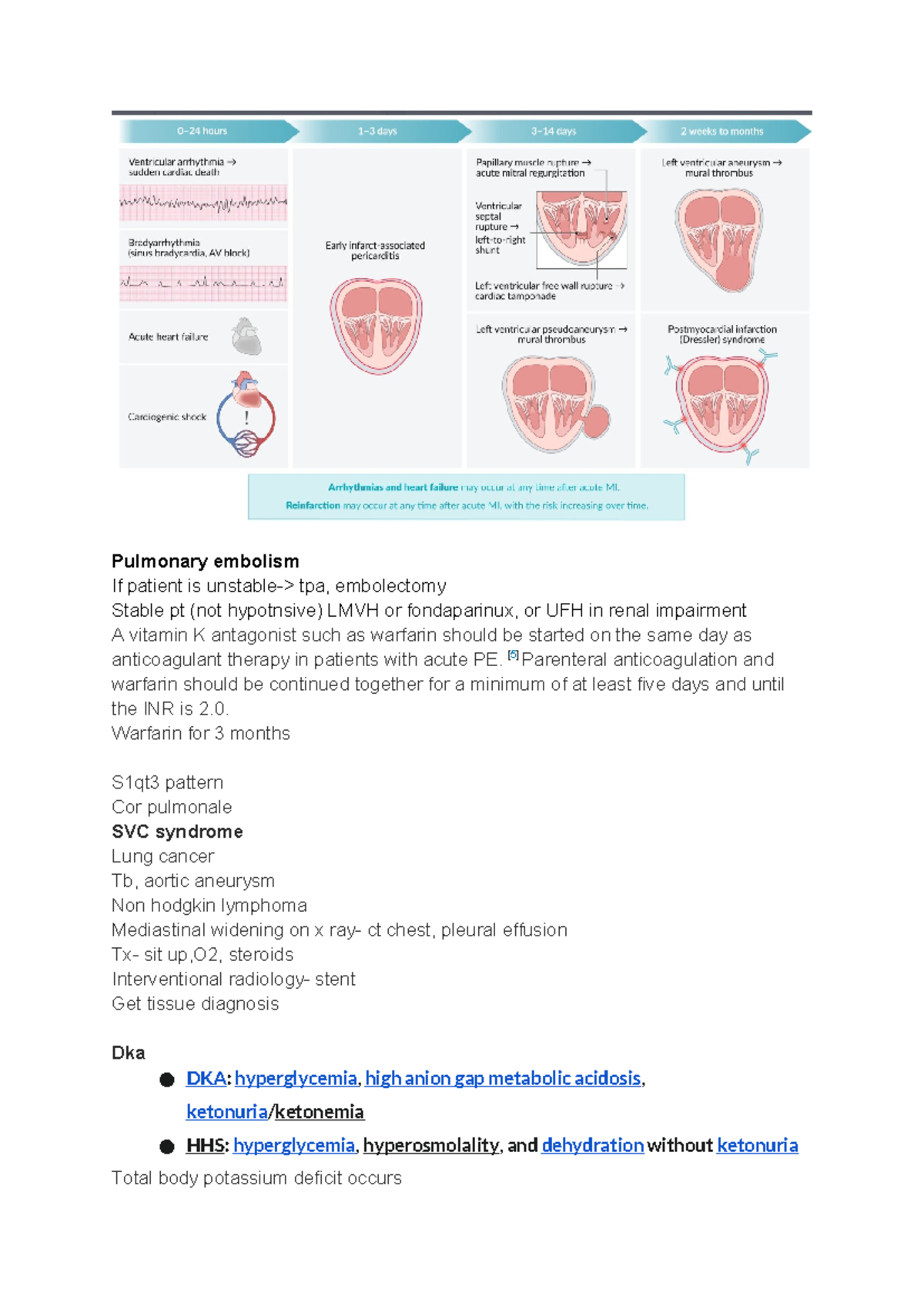 High yeield Medicine Notes from Uworld - Pulmonary embolism If patient ...