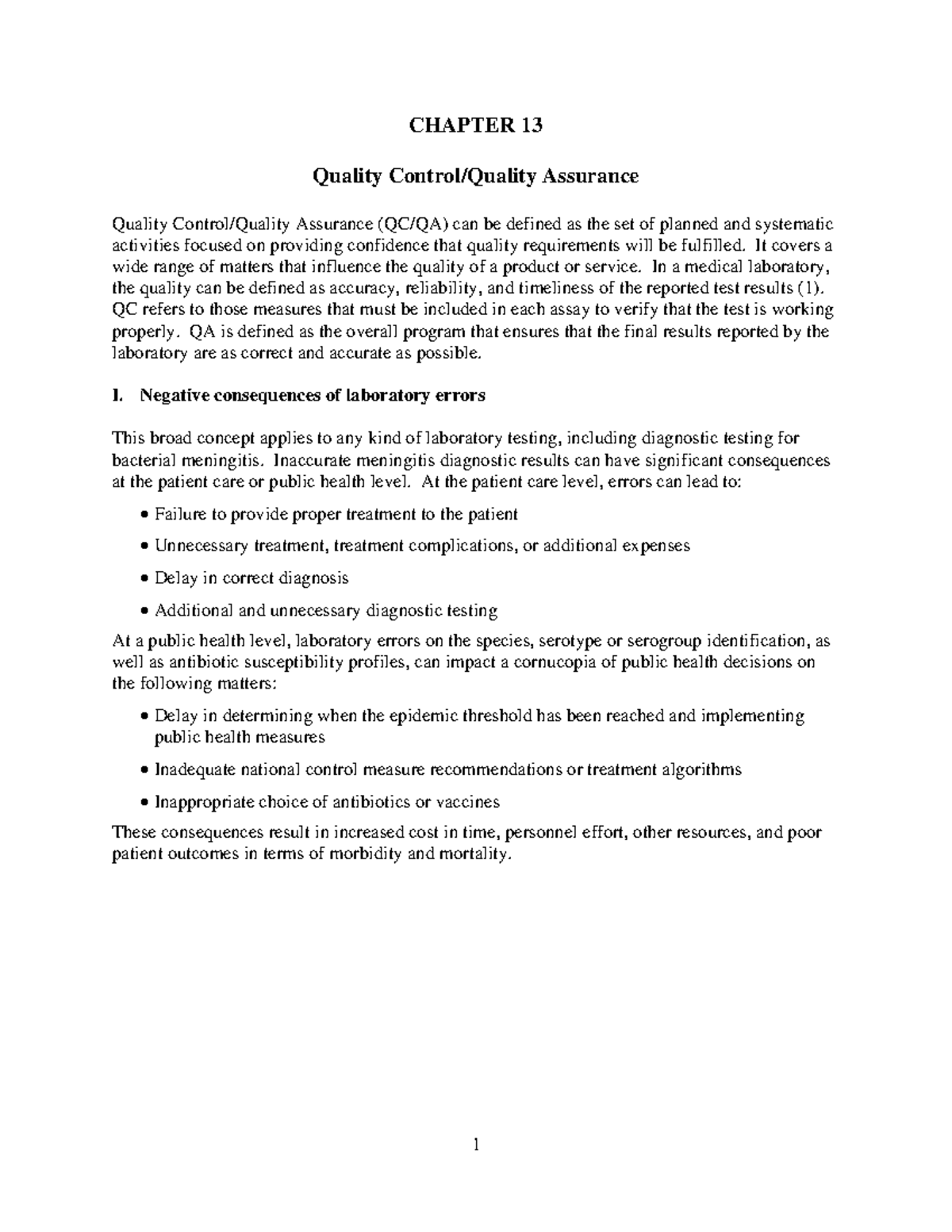 Chpt13 quality control assurance - CHAPTER 13 Quality Control/Quality ...