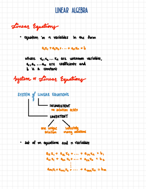 LA Unit 1 Lecture Notes - Linear Algebra UNIT - 1 MATRICES Eg GAUSSIAN ...
