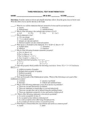 MATH 8 Q4 WEEK 4 - 5 Module 3 Parallelism and Perpendicularity ...
