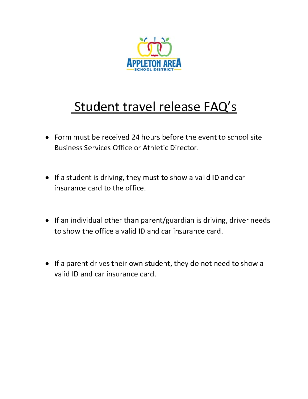 Student travel release 2023 - Student travel release FAQ’s Form must be ...
