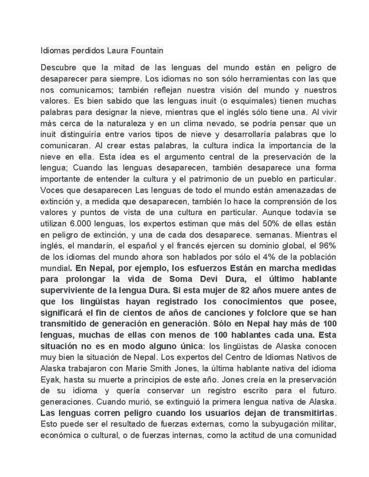 Idiomas perdidos Laura Fountain - Idiomas perdidos Laura Fountain ...