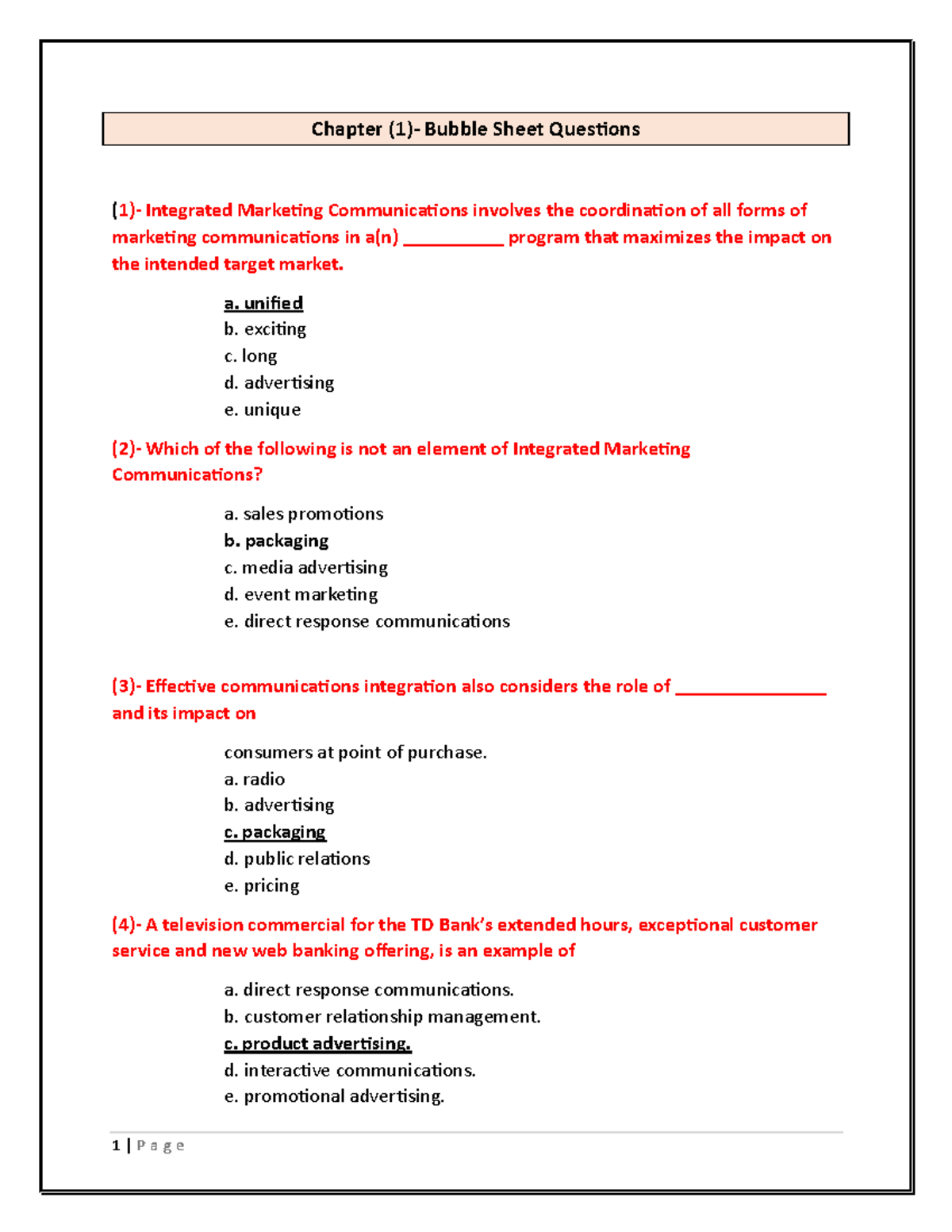Bubble Sheet Questions - Chapter (1)- Bubble Sheet Questions (1 ...